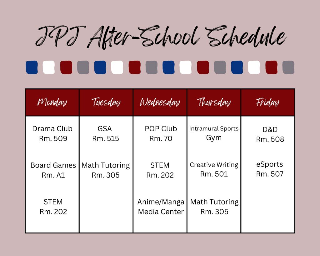 Student Clubs, Athletics and Organizations – Joel P. Jensen Middle